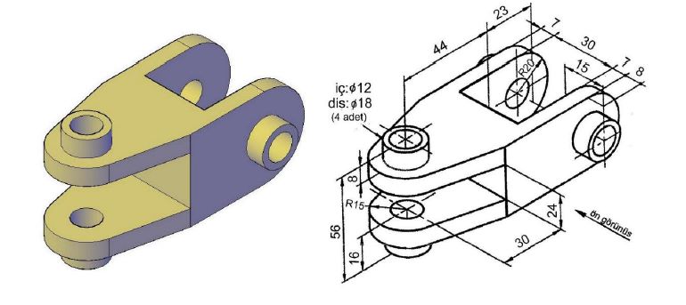 Solved Draw the front, left side and top view of the figure | Chegg.com