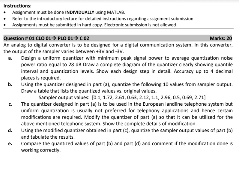 Solved Instructions: • Assignment must be done INDIVIDUALLY | Chegg.com
