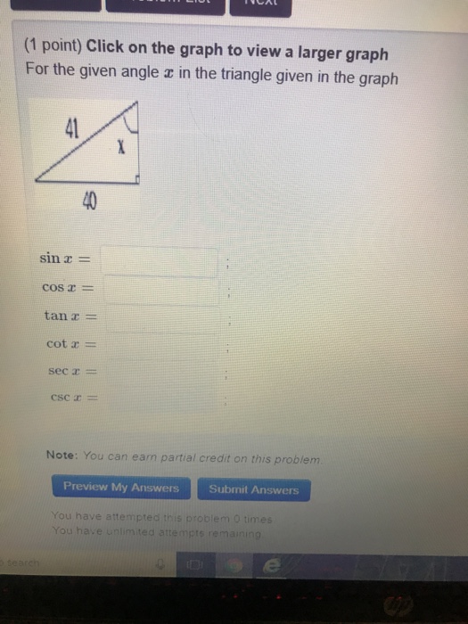Solved in the triangle given above, express x and y in terms | Chegg.com