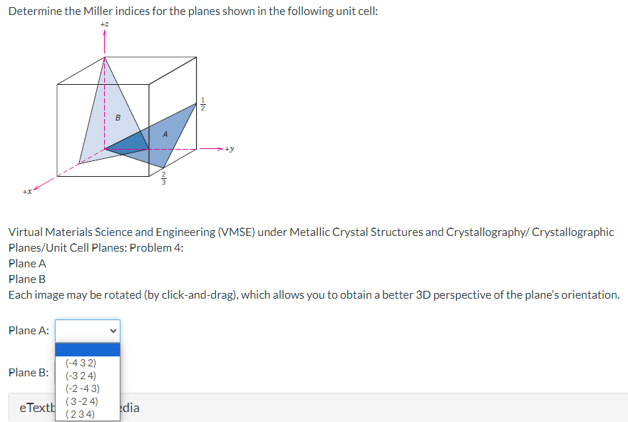 Solved Determine the Miller indices for the planes shown in | Chegg.com
