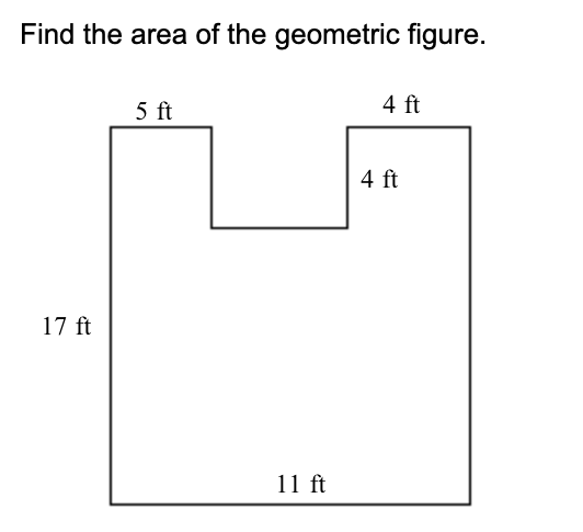 Solved Find the area of the geometric figure. | Chegg.com