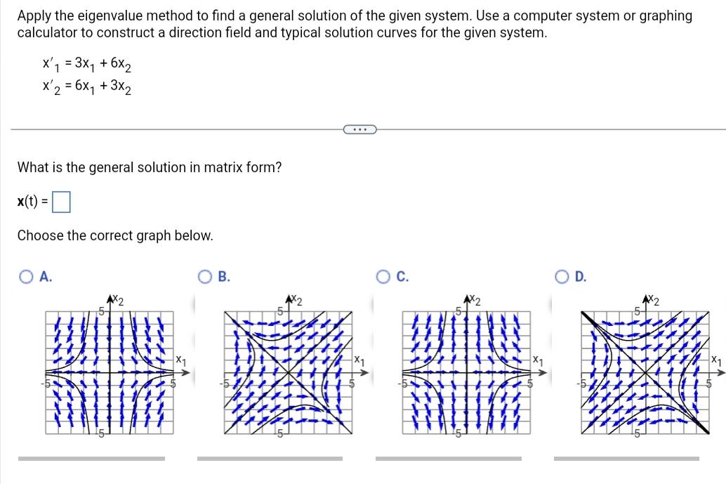 Solved Apply The Eigenvalue Method To Find A General 
