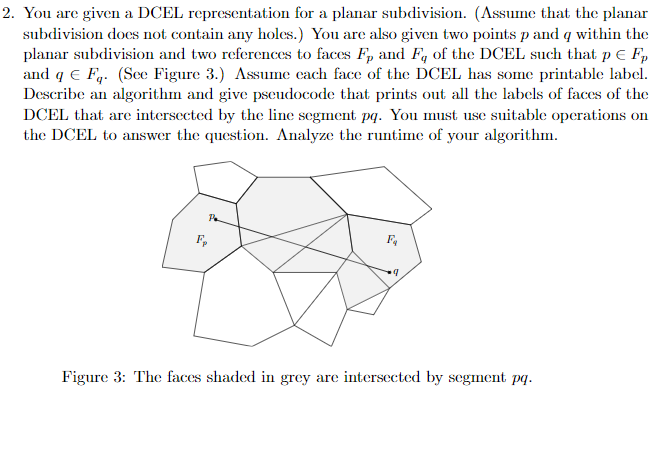 2. You are given a DCEL representation for a planar | Chegg.com