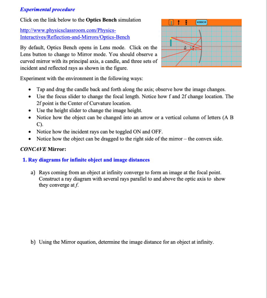 Solved Q1) 1) Rays coming from an object at infinity | Chegg.com