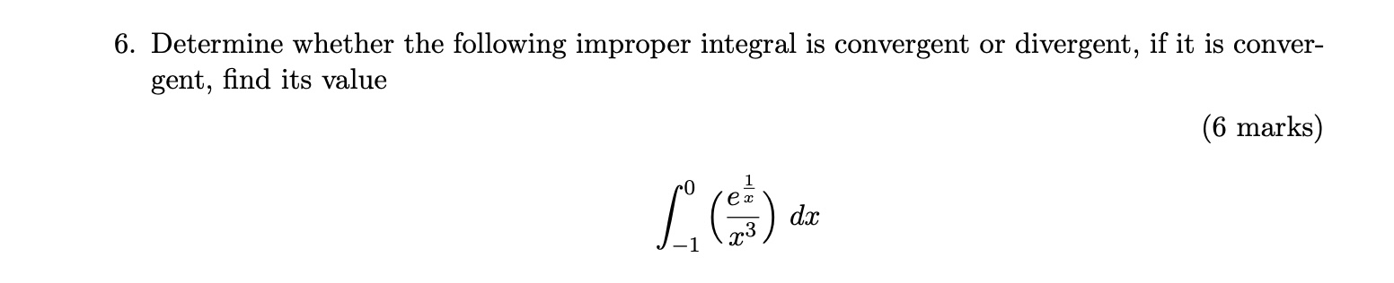 Solved Determine whether the following improper integral is | Chegg.com