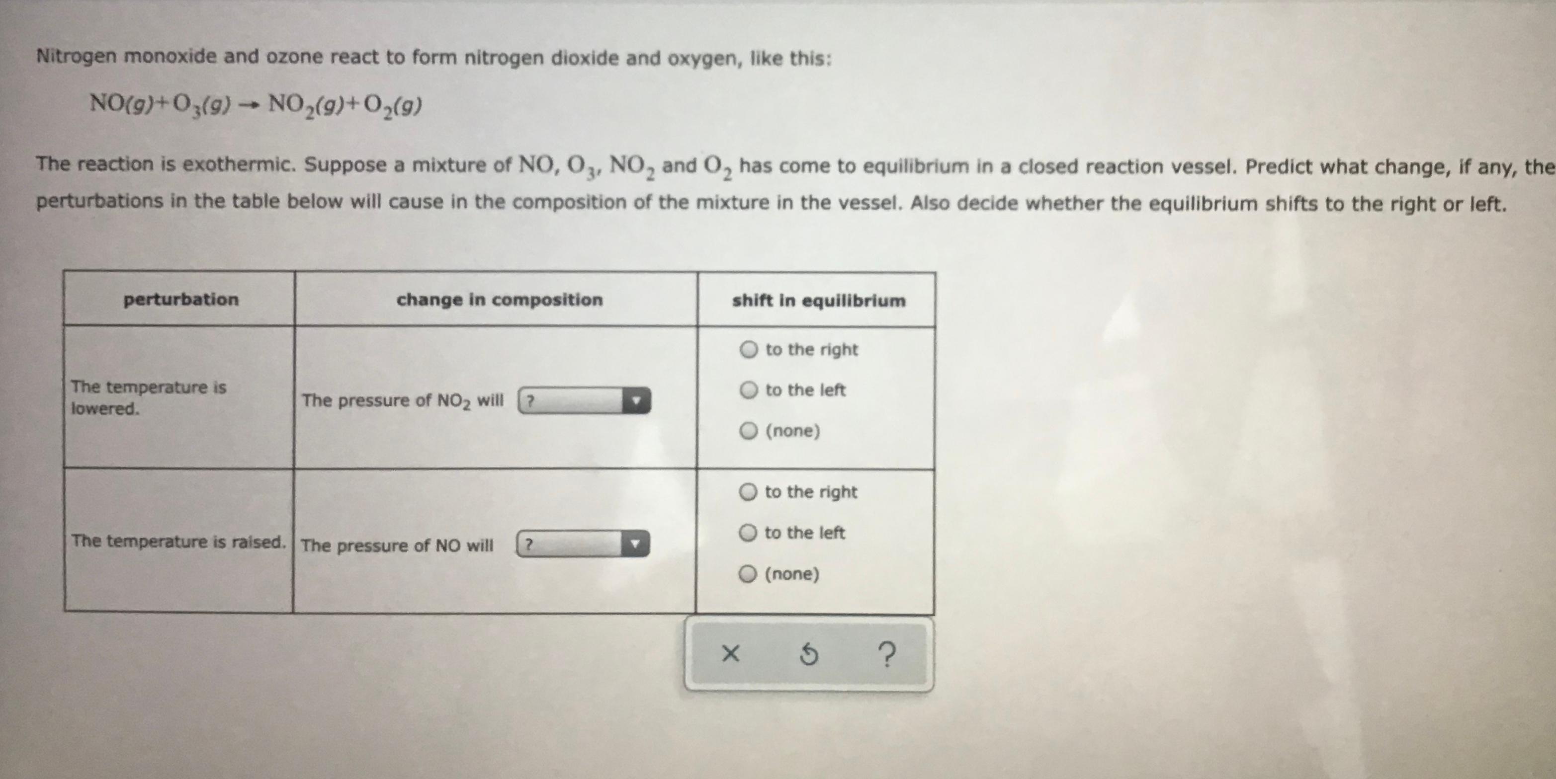 Solved Nitrogen monoxide and ozone react to form nitrogen | Chegg.com