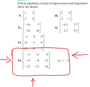 Solved Find an eigenbasis (a basis of eigenvectors) and | Chegg.com
