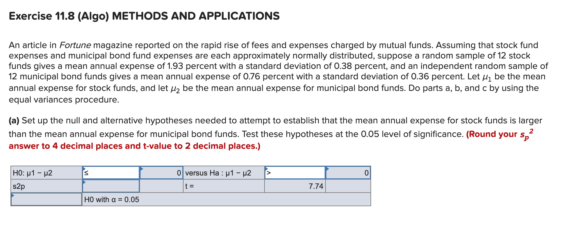 Solved Exercise 11.8 (Algo) METHODS AND APPLICATIONS An | Chegg.com