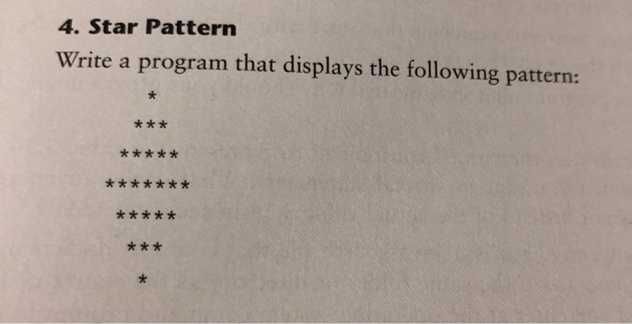 Solved 4 Star Pattern Write A Program That Displays The 