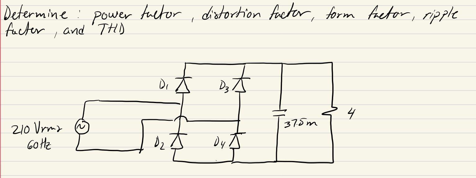 Solved Determine: power factor, distortion factor, form | Chegg.com