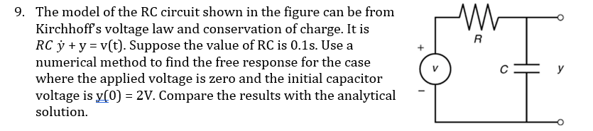 Solved The model of the RC circuit shown in the figure can | Chegg.com