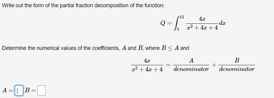 Solved Determine the numerical values of the coefficients, A | Chegg.com