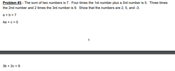 Solved Problem #3 - The sum of two numbers is 7. Four times | Chegg.com
