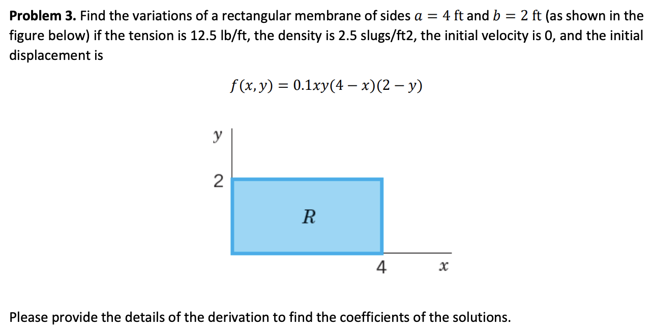 Solved Problem 3. Find the variations of a rectangular | Chegg.com