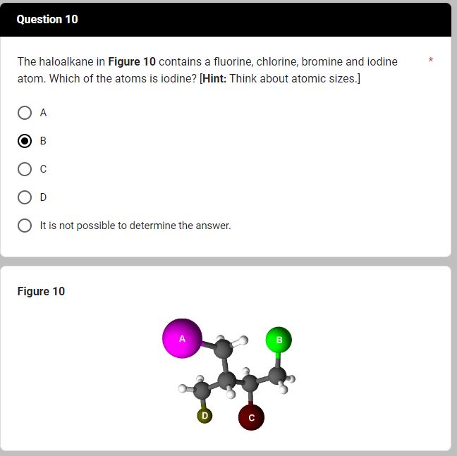 Solved The haloalkane in Figure 10 contains a fluorine, | Chegg.com
