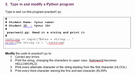Solved 2. Type in and modify a Python program Type in and | Chegg.com