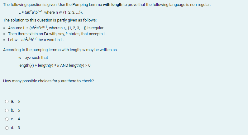 Solved The following question is given: Use the Pumping | Chegg.com