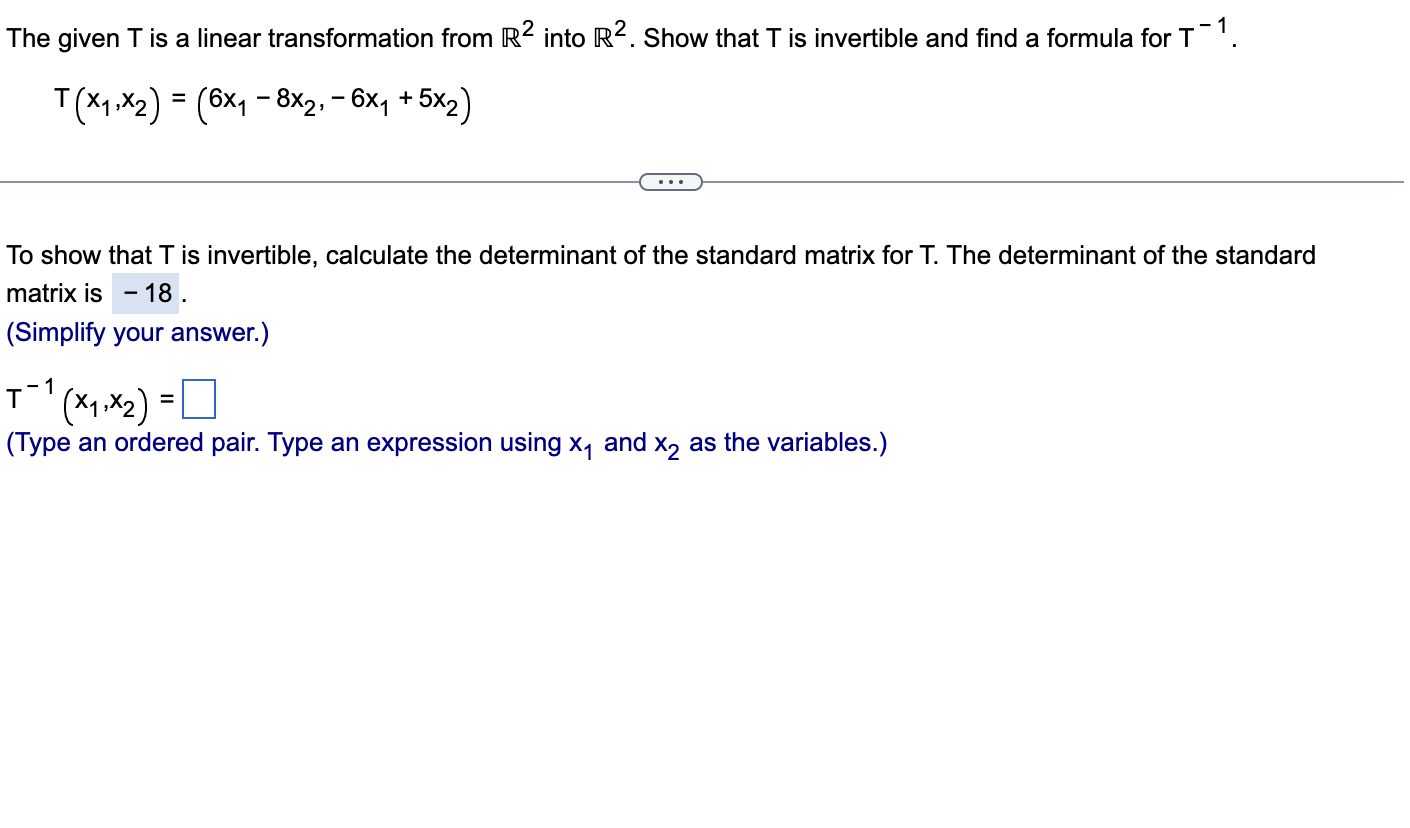 Solved The given T is a linear transformation from R2 into | Chegg.com