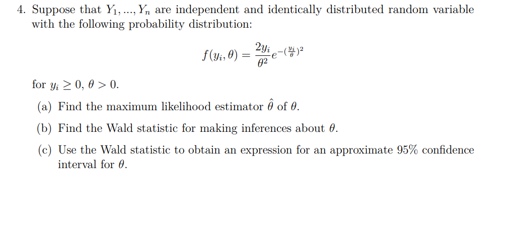 Solved Suppose that Y1,…,Yn are independent and identically | Chegg.com
