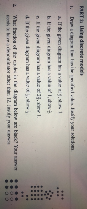 Solved PART 2: Using discrete models 1. Draw a diagram that | Chegg.com
