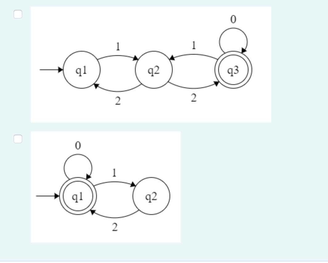 Solved Choose Dfas That Acceps The Following Language Over 