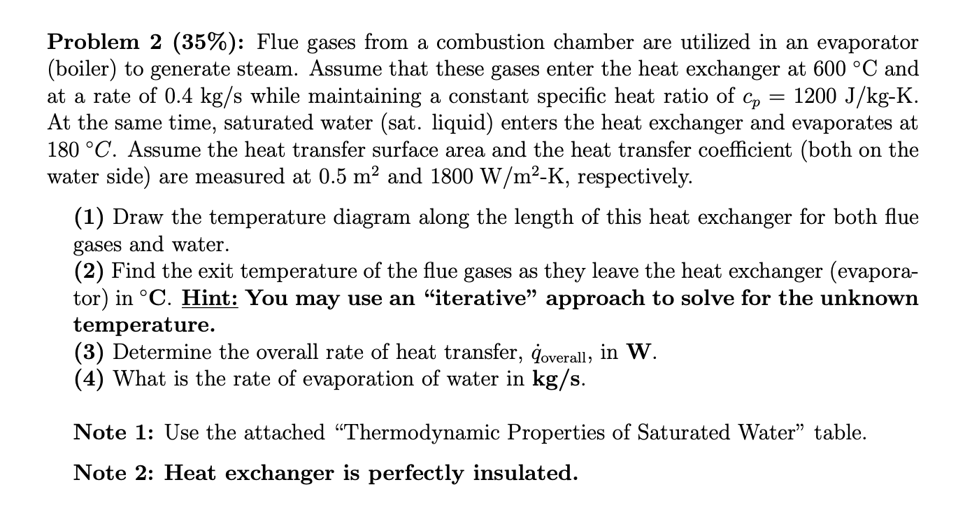 Solved Part (2): You may calculate the rate of heat transfer | Chegg.com