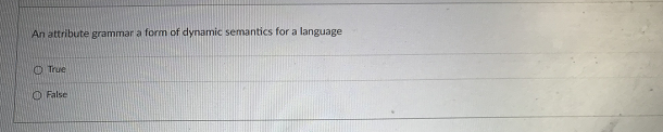 Solved An attribute grammar a form of dynamic semantics for | Chegg.com