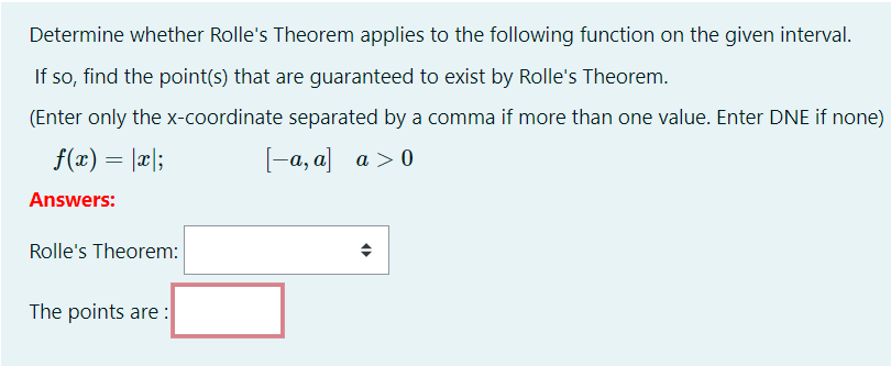 Solved Determine whether Rolle's Theorem applies to the | Chegg.com