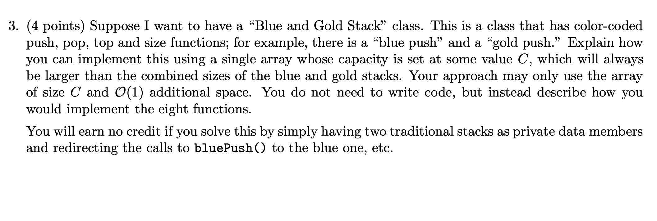 Solved 3. (4 points) Suppose I want to have a "Blue and Gold | Chegg.com