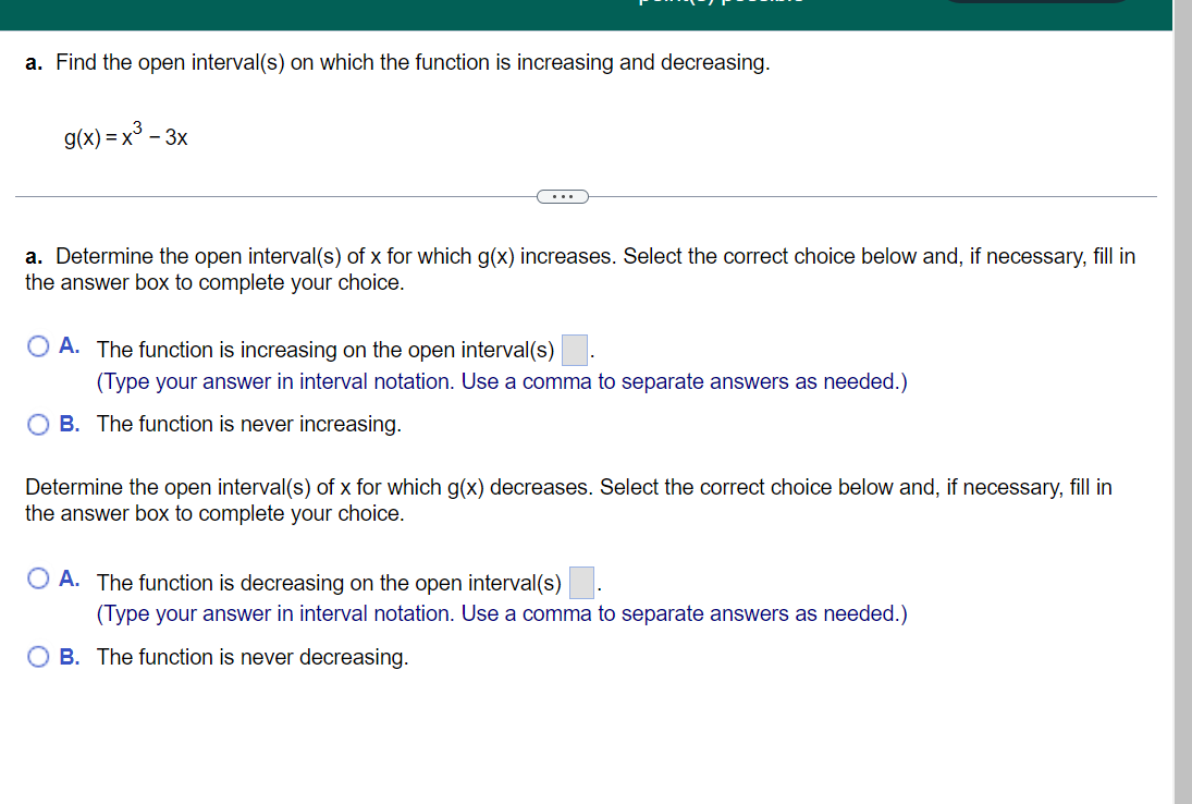Solved a. Find the open interval(s) on which the function is | Chegg.com