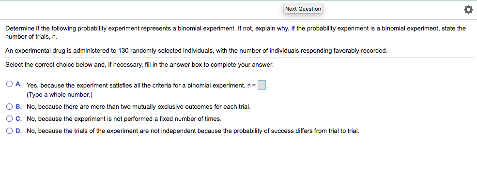 Solved State the criteria for a binomial probability | Chegg.com