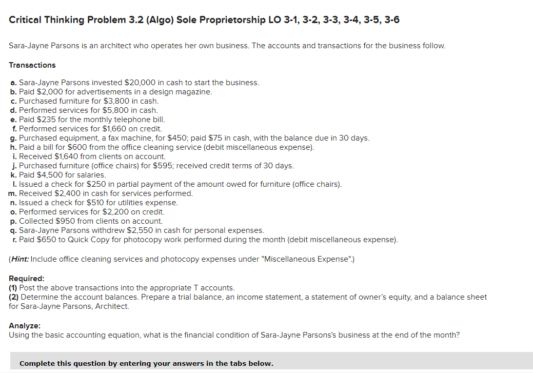Analyze: Using the basic accounting equation, what is | Chegg.com