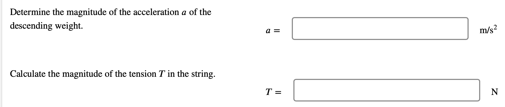 Solved A 240-g mass hangs from a string that is wrapped | Chegg.com