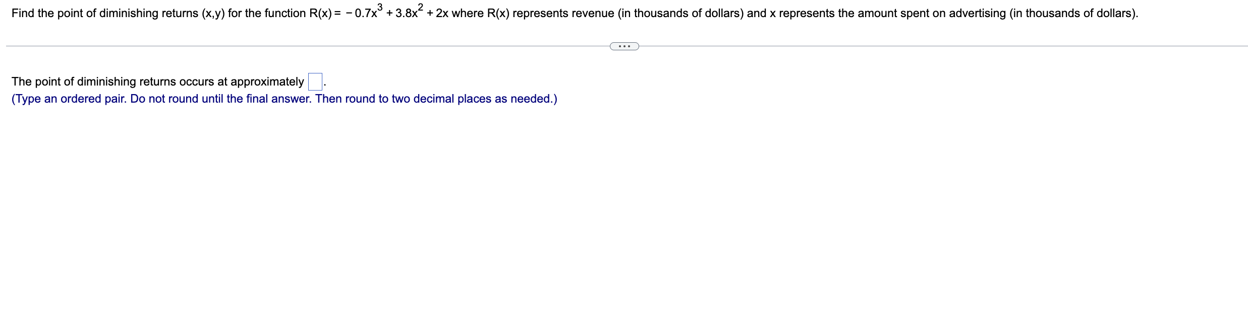Solved The point of diminishing returns occurs at | Chegg.com