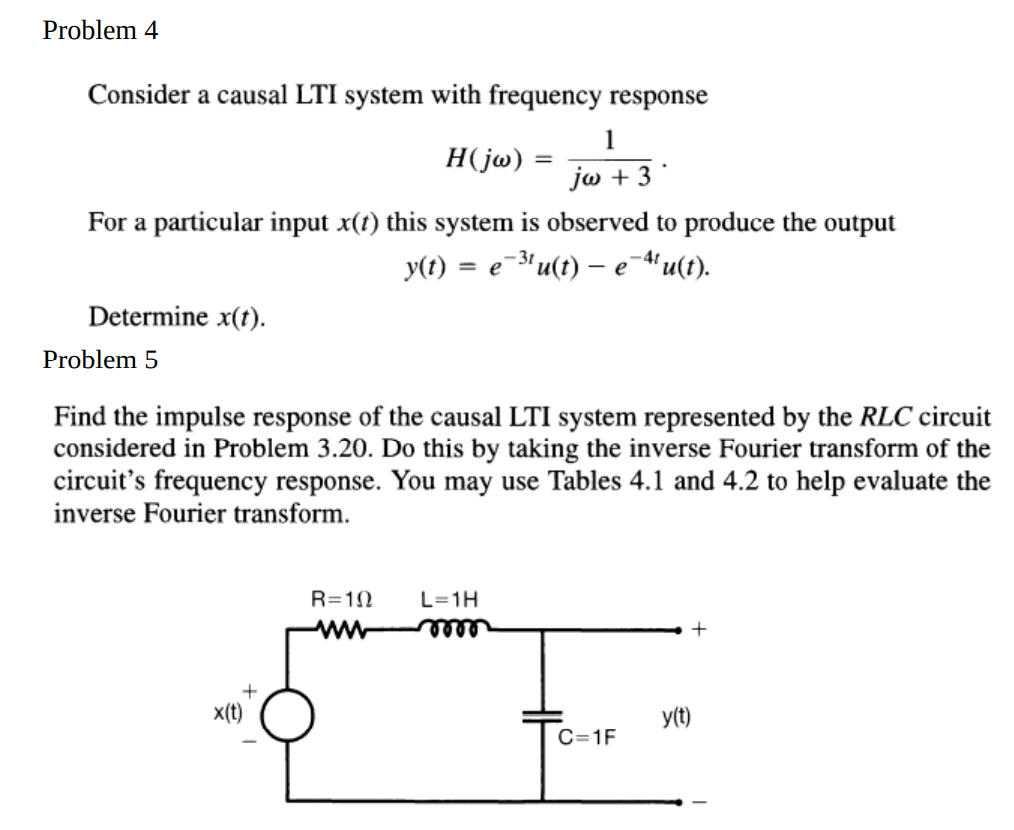 Solved Problem 4 Consider a causal LTI system with frequency | Chegg.com