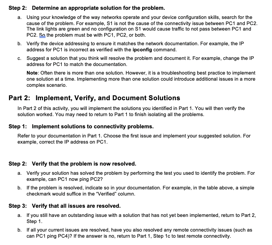Solved Lab Report 2: Packet Tracer - Troubleshooting Default | Chegg.com
