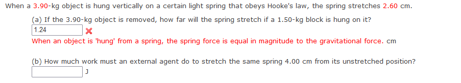 Solved When a 3.90−kg object is hung vertically on a certain | Chegg.com