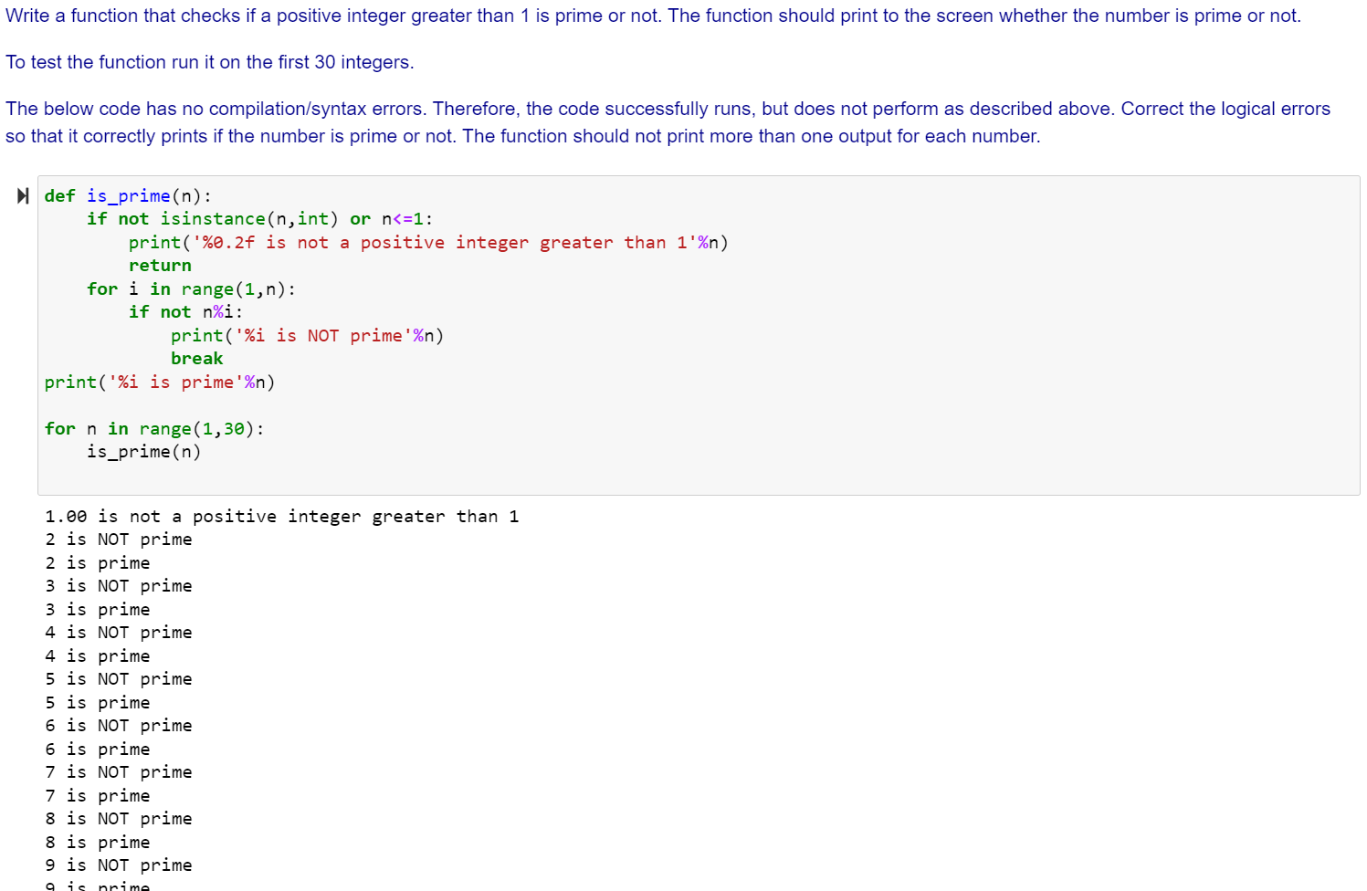 Solved I just need help figuring out why the code is not | Chegg.com