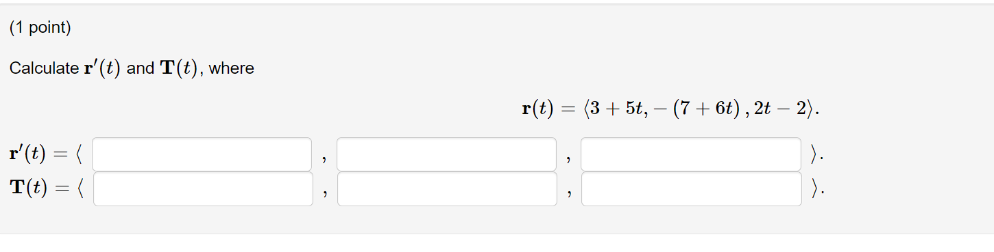 Solved Calculate r′(t) and T(t), where | Chegg.com