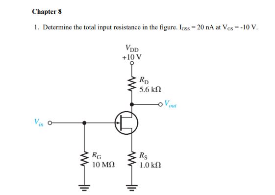 Solved 1. Determine the total input resistance in the | Chegg.com