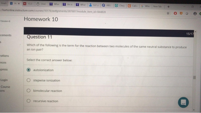 Solved //bartonline.instructure.c | Chegg.com