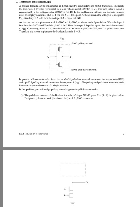 Solved 3. Transistors and Boolean Logic A boolean formula | Chegg.com