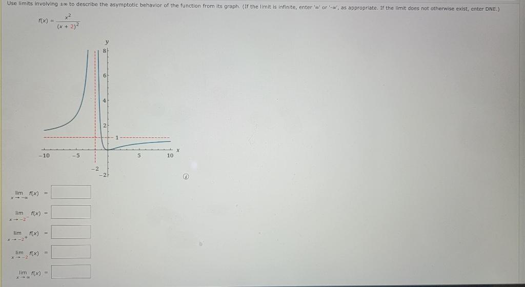 Solved Use limits involving to to describe the asymptotic | Chegg.com