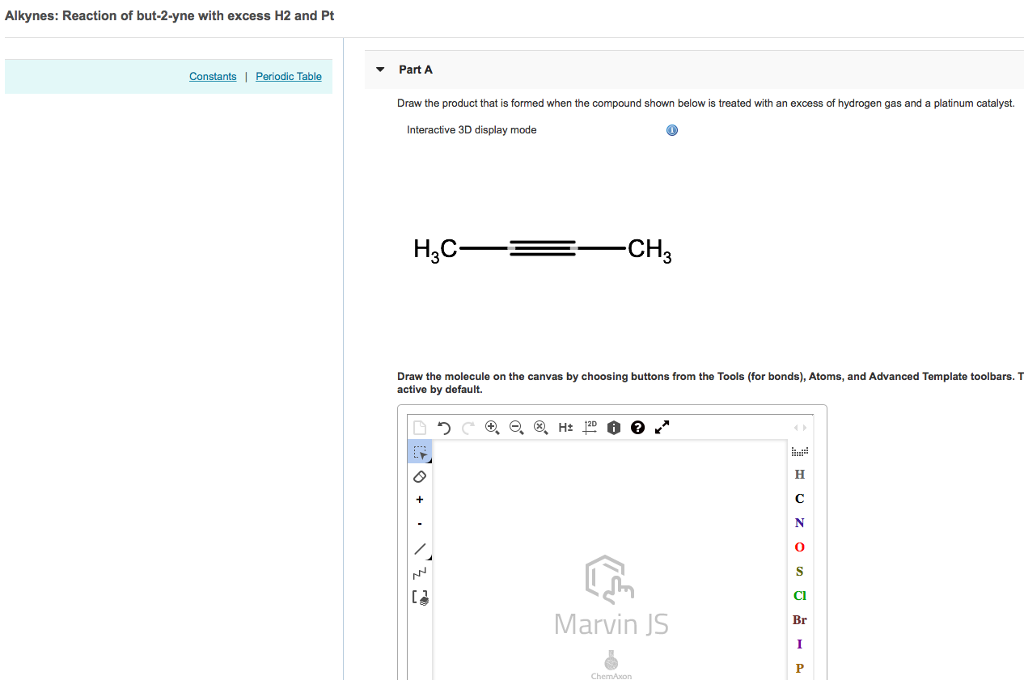 Solved Alkynes: Reaction of but-2-yne with excess H2 and Pt | Chegg.com