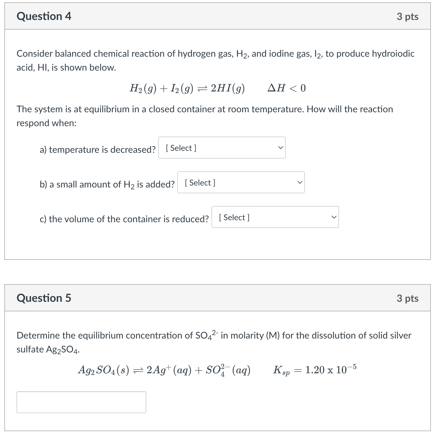 Solved Consider balanced chemical reaction of hydrogen gas, | Chegg.com