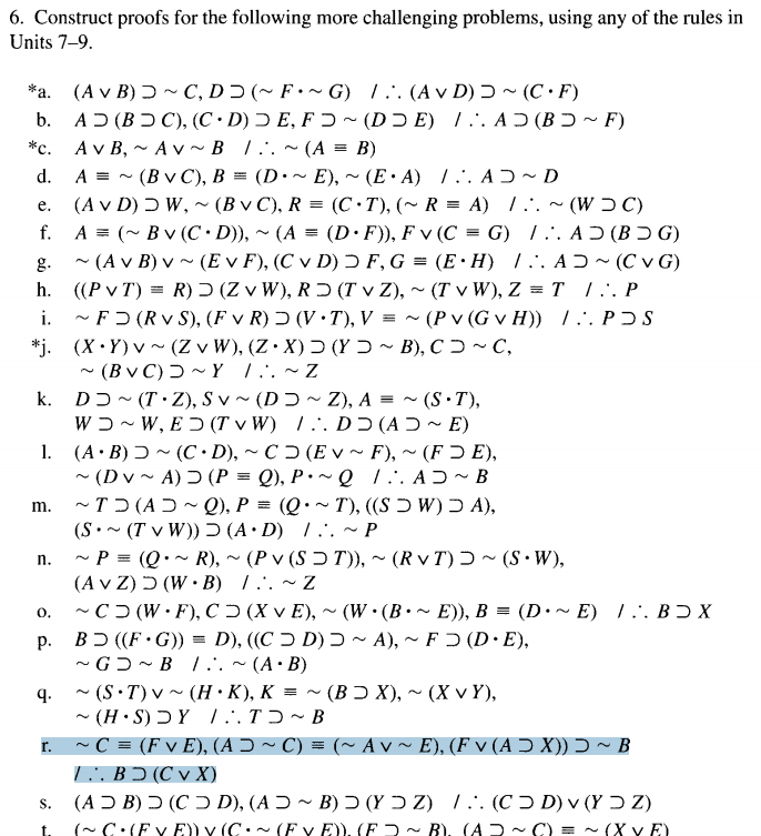 Solved 6. Construct proofs for the following more | Chegg.com