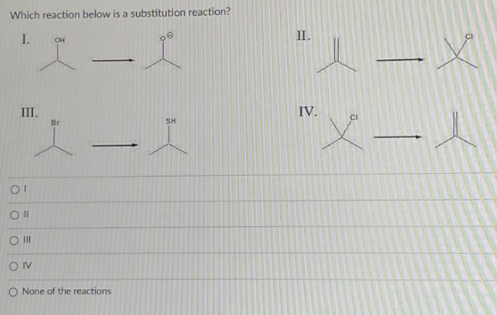 Solved Which reaction below is a substitution reaction? 1. | Chegg.com