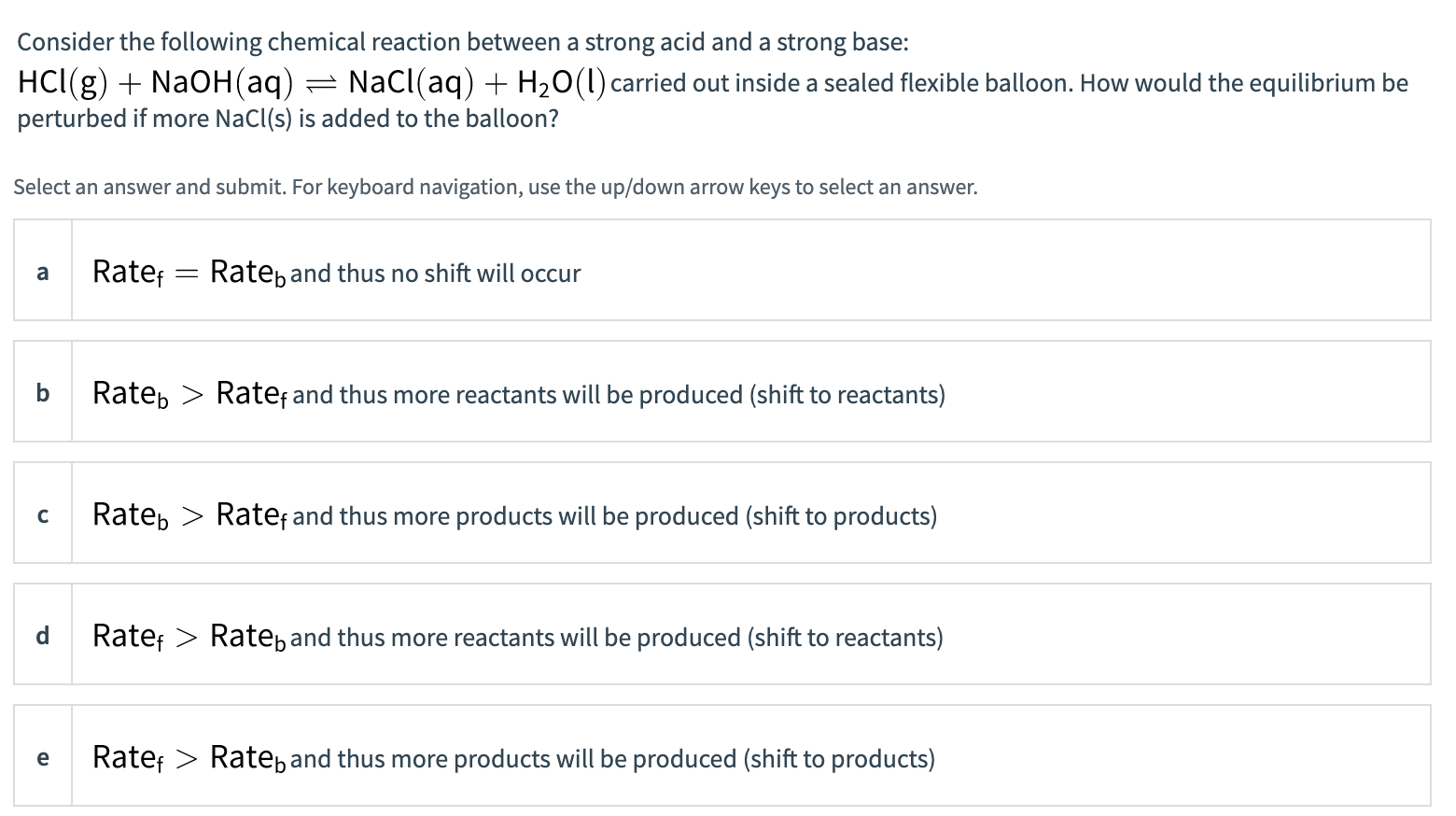 Solved Consider the following chemical reaction between a | Chegg.com