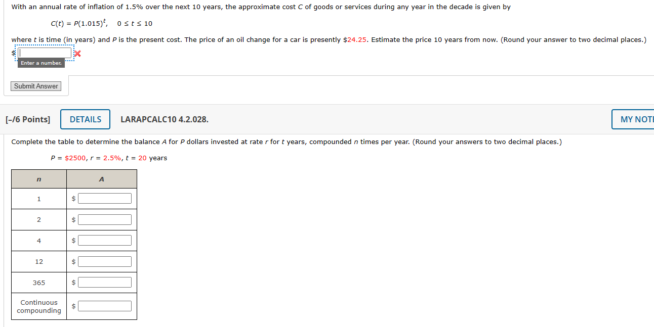 Solved With an annual rate of inflation of 1.5% over the | Chegg.com