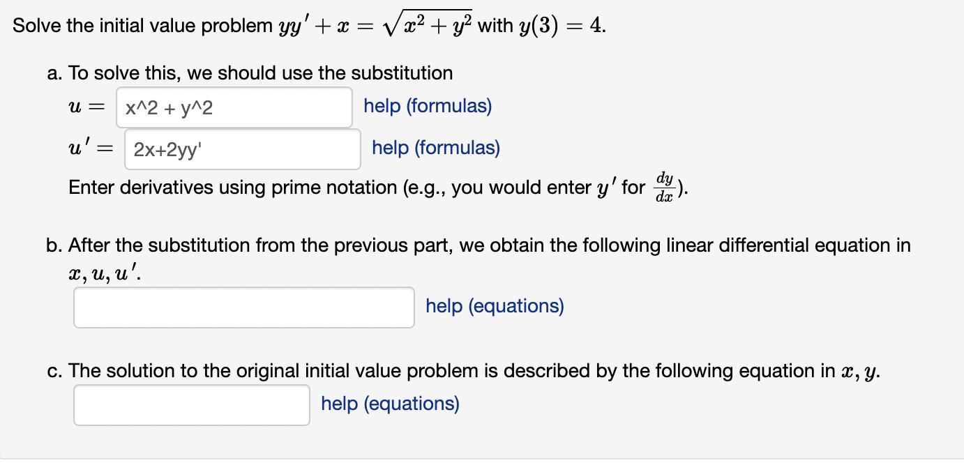 Solved Solve the initial value problem \\( y | Chegg.com